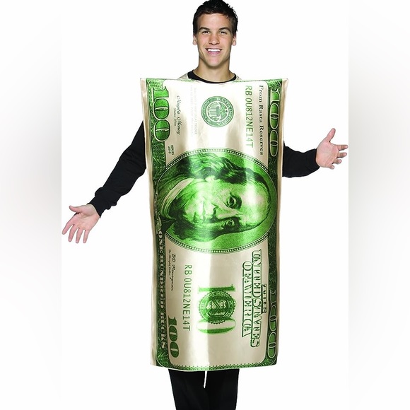 Spirit | Other | Nwt 0 Dollar Bill Money Halloween Costume Adult Os ...